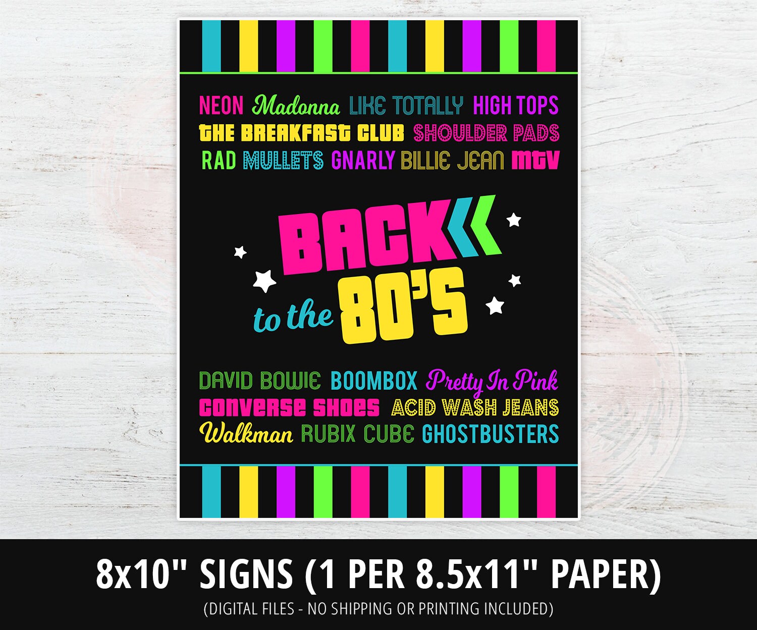 80s Party Signs 80s Birthday Signs 80s Party Decor 80s - Etsy UK