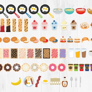 Breakfast Clipart, Breakfast Food Clipart, Pancakes Clipart, Waffles ...