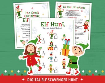 Elf Scavenger Hunt Christmas Game for Kids, Easy Christmas Activities ...