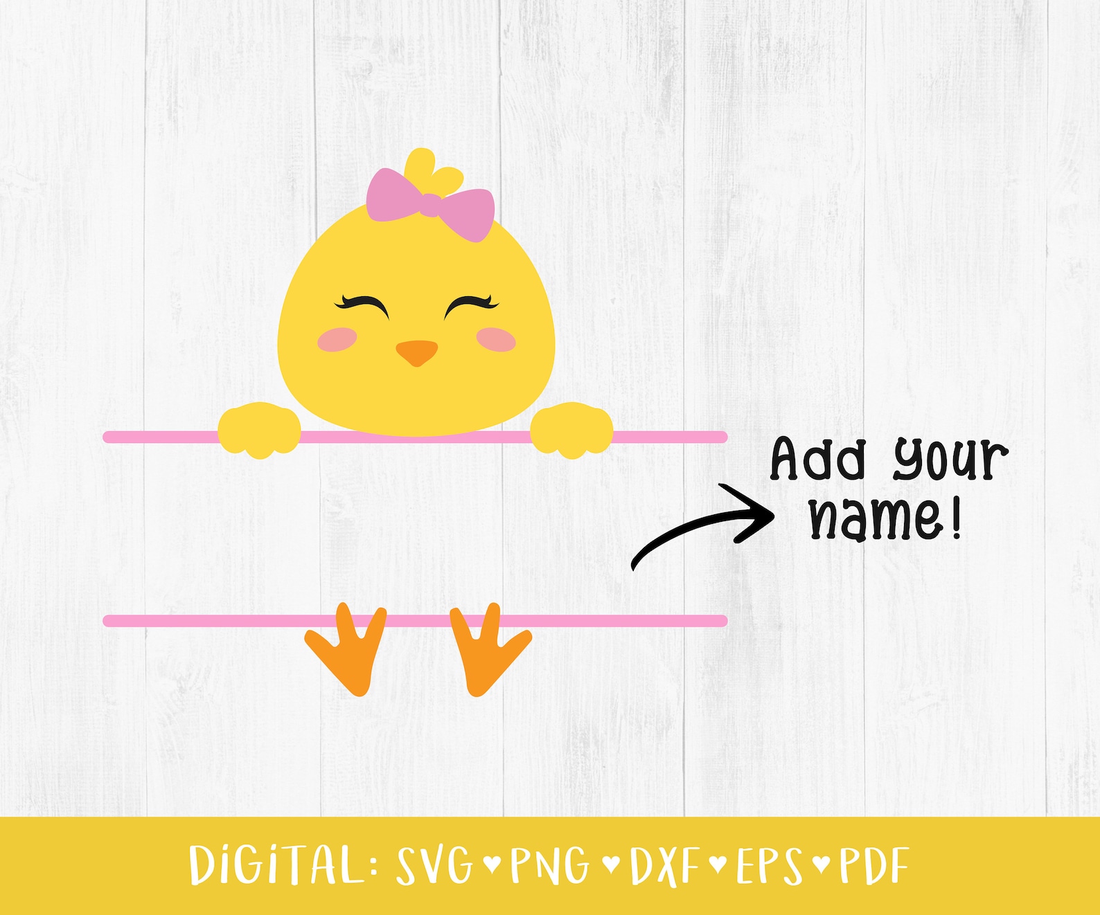 Chick Monogram Frame Svg Chick Name Frame SVG Chick Svg - Etsy