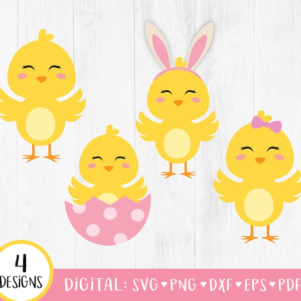 Cute Chicks Easter Clip Art - Etsy UK