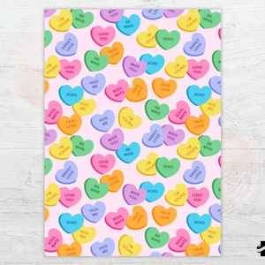 Valentines Day Invite, Sweethearts Candy Invitation, Candy Hearts ...