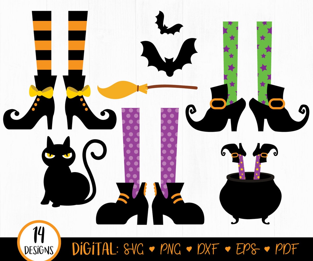 Witches Feet SVG, Witches Feet Clipart, Halloween SVG, Halloween Witch ...