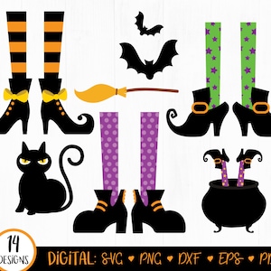 Witches Feet SVG, Witches Feet Clipart, Halloween SVG, Halloween Witch ...