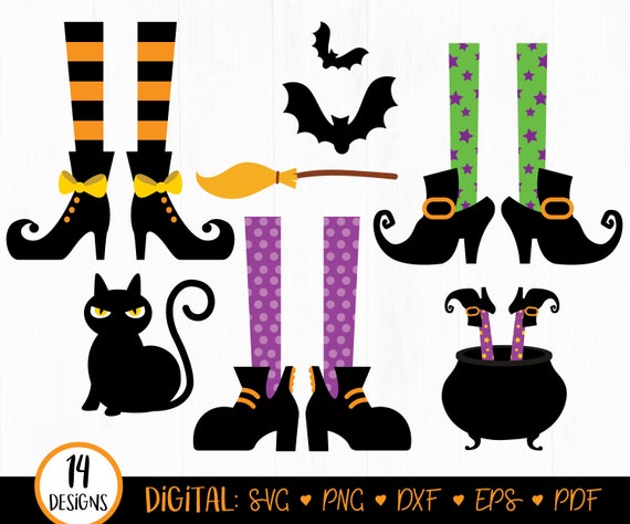 Halloween Witch Legs Clip Art