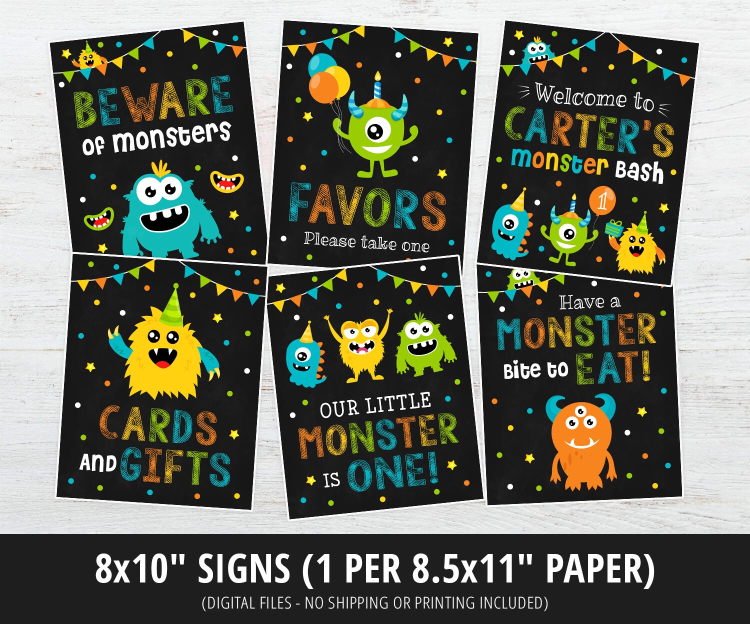 Monster Birthday Decorations, Little Monsters Birthday Party Decor ...