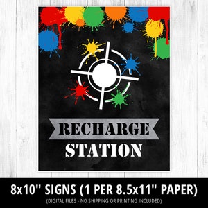 Paintball Party Signs, Paintball Birthday Party Signs, Paintball ...