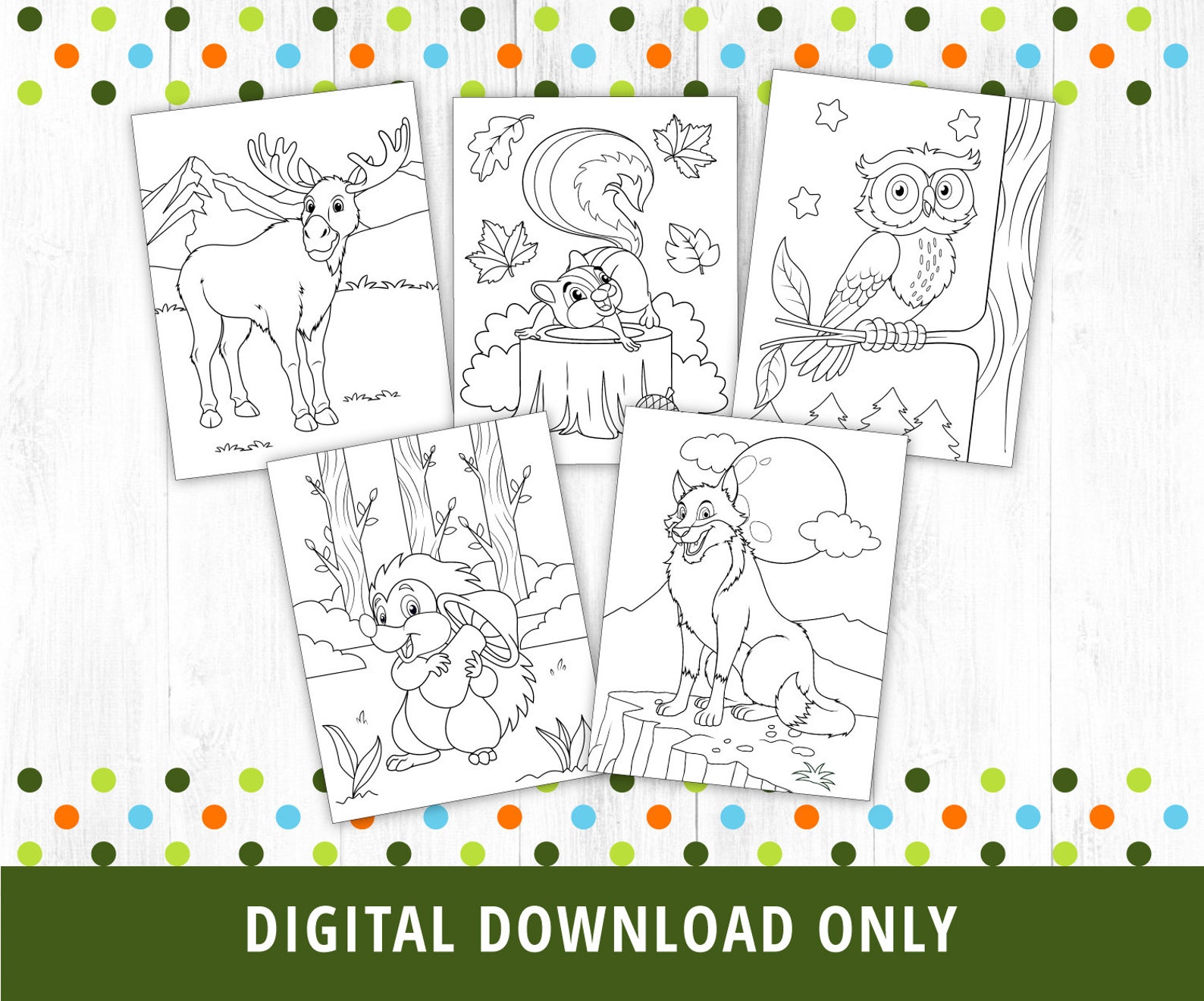 Woodland Forest Animals Coloring Pages, Woodland Animals Coloring Pages ...