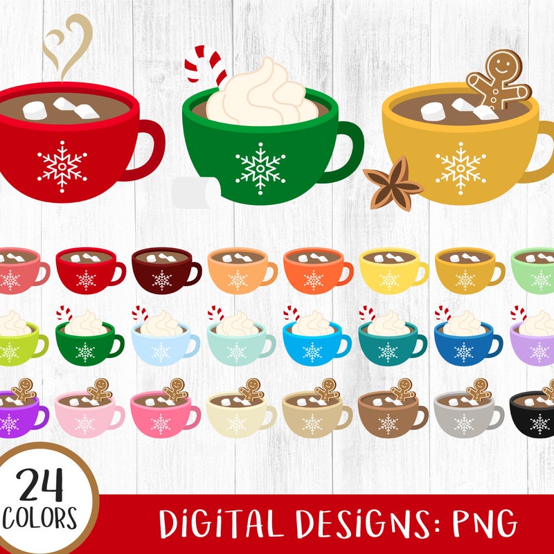 Hot Cocoa Clipart - Etsy