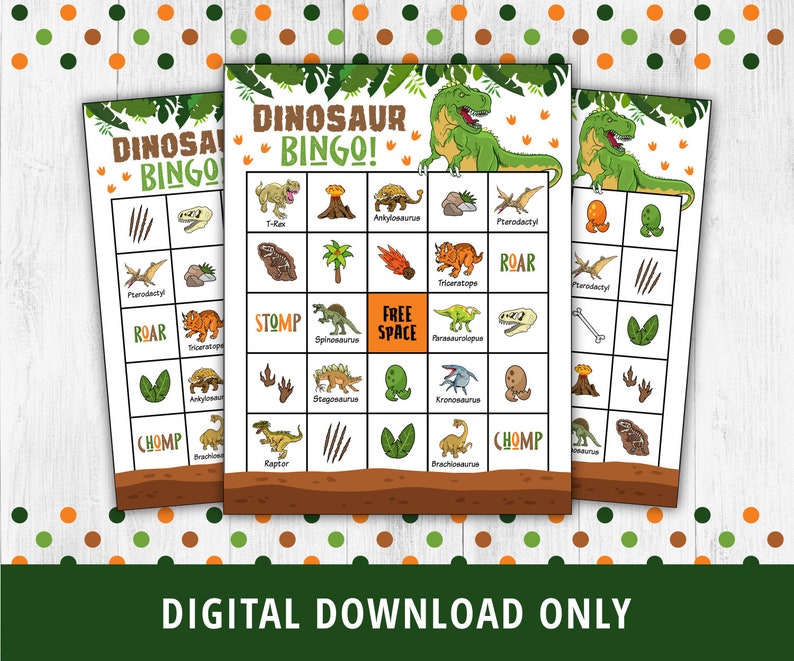 Dinosaur Game Printable Bundle Dinosaur Activity Pages - Etsy