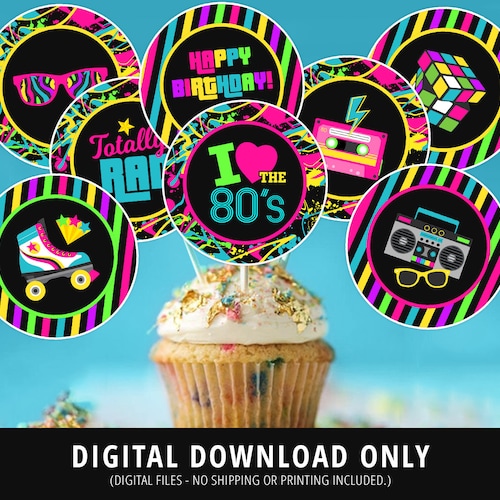 I Love the 80s Party 80s Birthday Stickers 80s Mini - Etsy