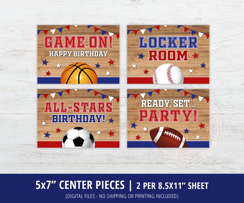 Sports Birthday Party Decorations, All-star Sports Party Decor, Sports ...