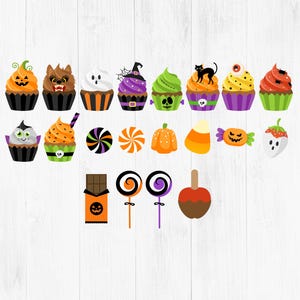 Halloween Cupcakes Clipart, Cute Halloween Cupcakes, Halloween Treats ...
