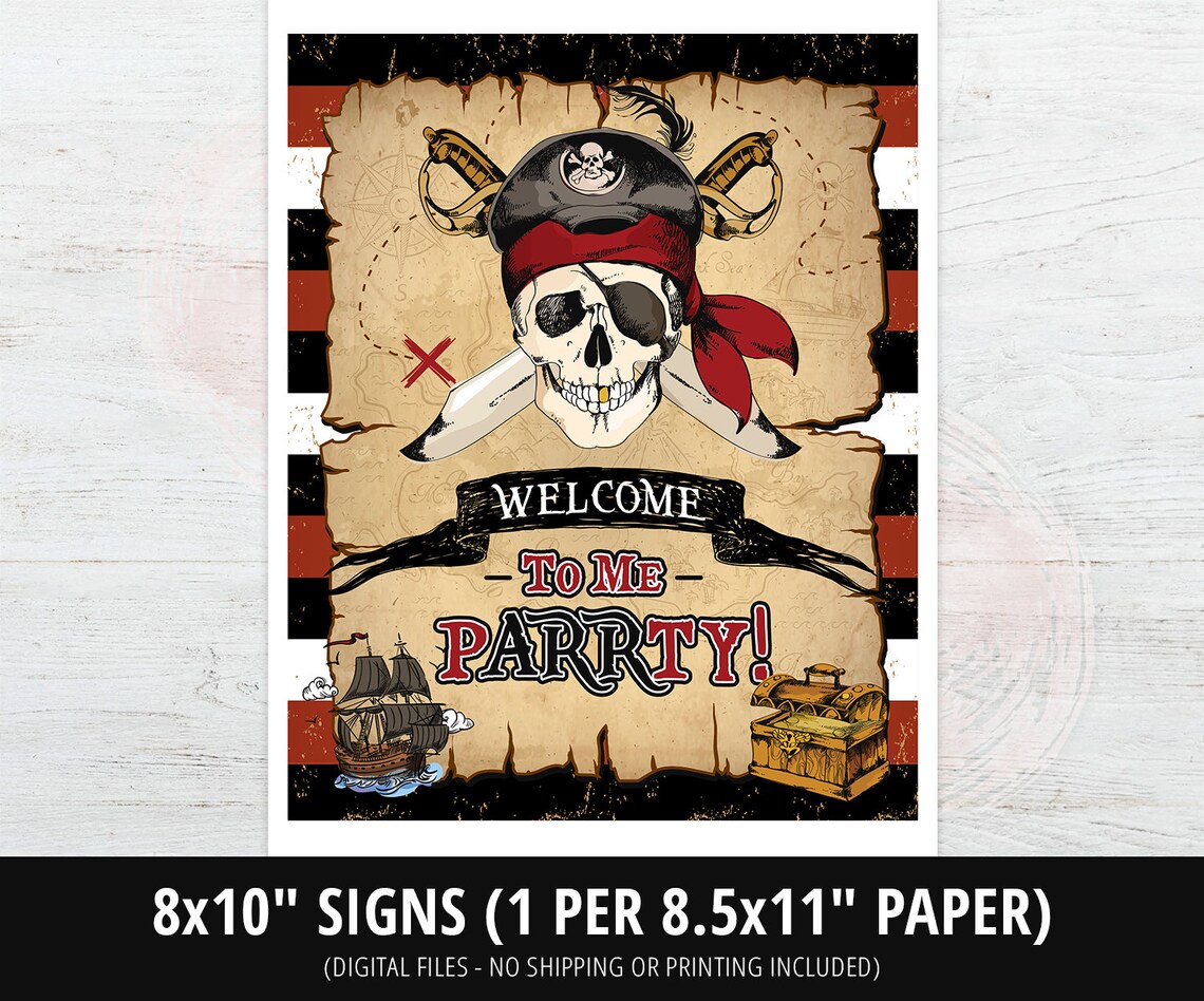 Pirate Party Signs Pirate Birthday Decor Pirate Decorations | Etsy