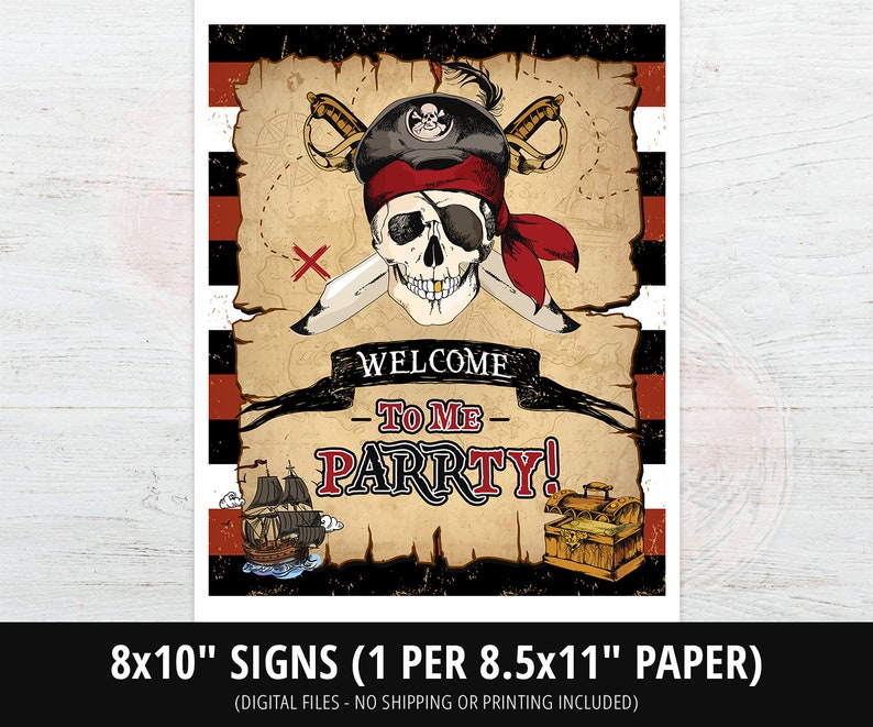 Pirate Party Signs Pirate Birthday Decor Pirate Decorations | Etsy