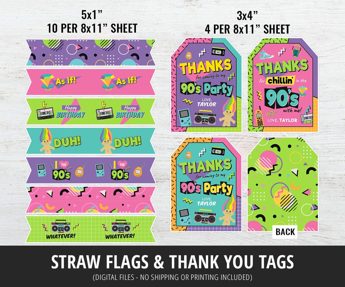 90s Party Decorations 90s Birthday Decor 90s Retro Party | Etsy