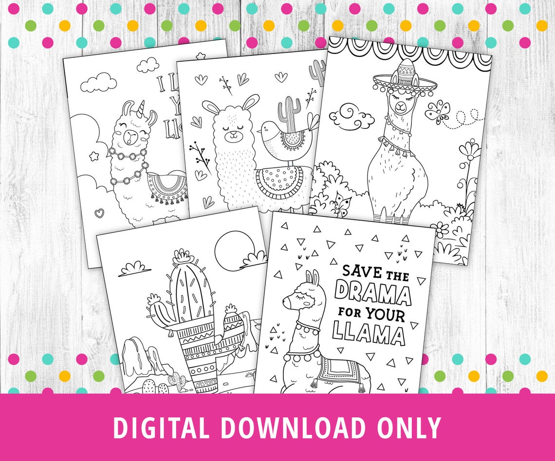Llama Game Printable Bundle Llama Activity Pack for Kids - Etsy