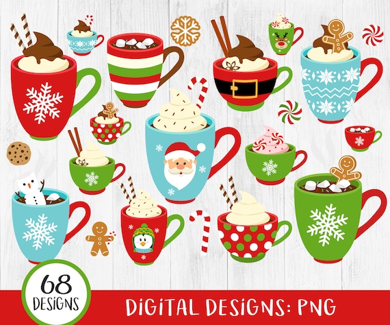 Hot Chocolate Christmas Clip Art