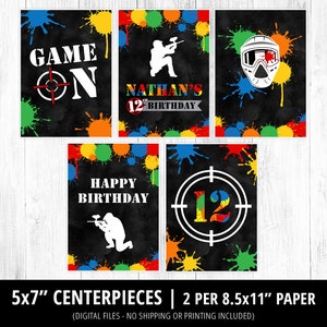 Paintball Party Decor, Paint Ball Theme Birthday Party Decorations ...