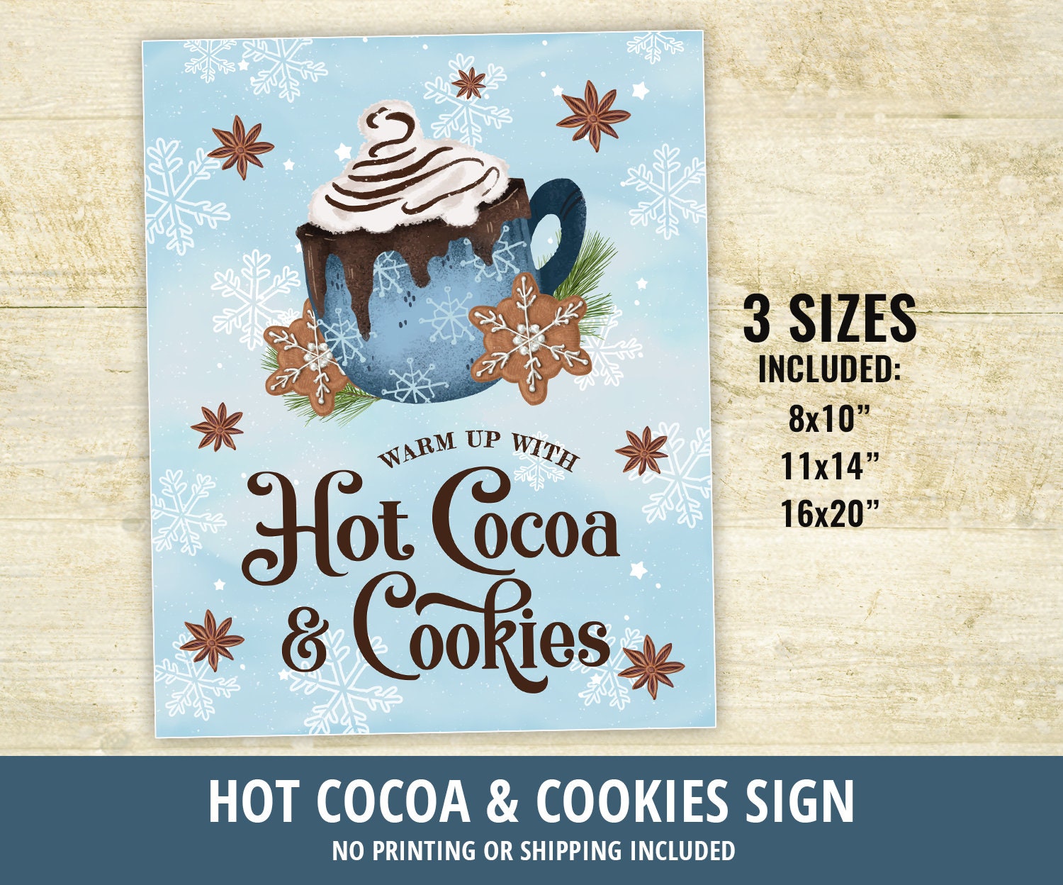 Hot Cocoa and Cookies Bar Printable Kit Hot Cocoa Party Hot - Etsy Canada