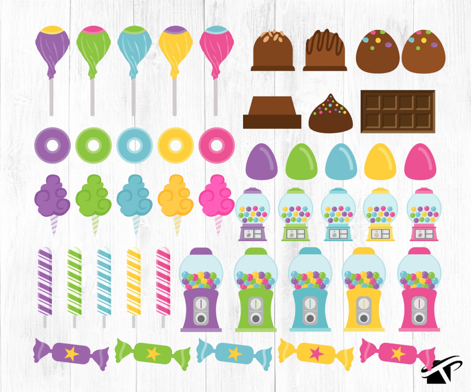 120+ Candy Clipart and Patterns, Candy Clipart, Sweets Clipart, Suckers ...