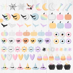 Cute Halloween Clipart, Pastel Halloween Clipart, Iridescent Halloween ...