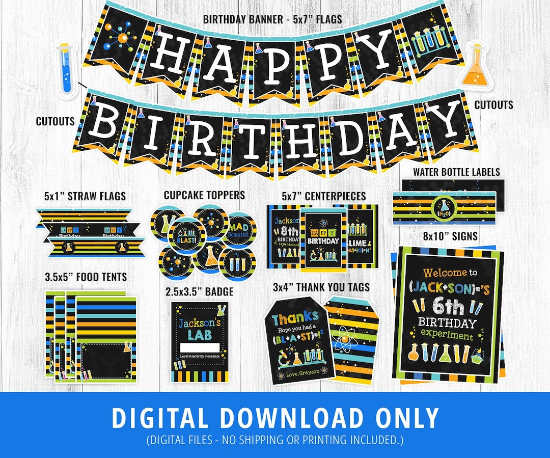 Science Party Decorations, Science Birthday Party Decor, Science Lab ...