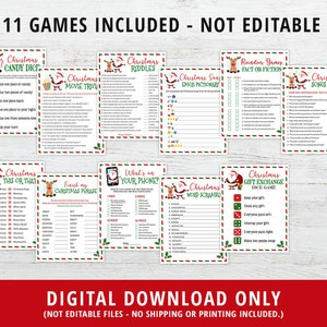 Christmas Games Bundle Printable, Christmas Activities, Christmas Party ...