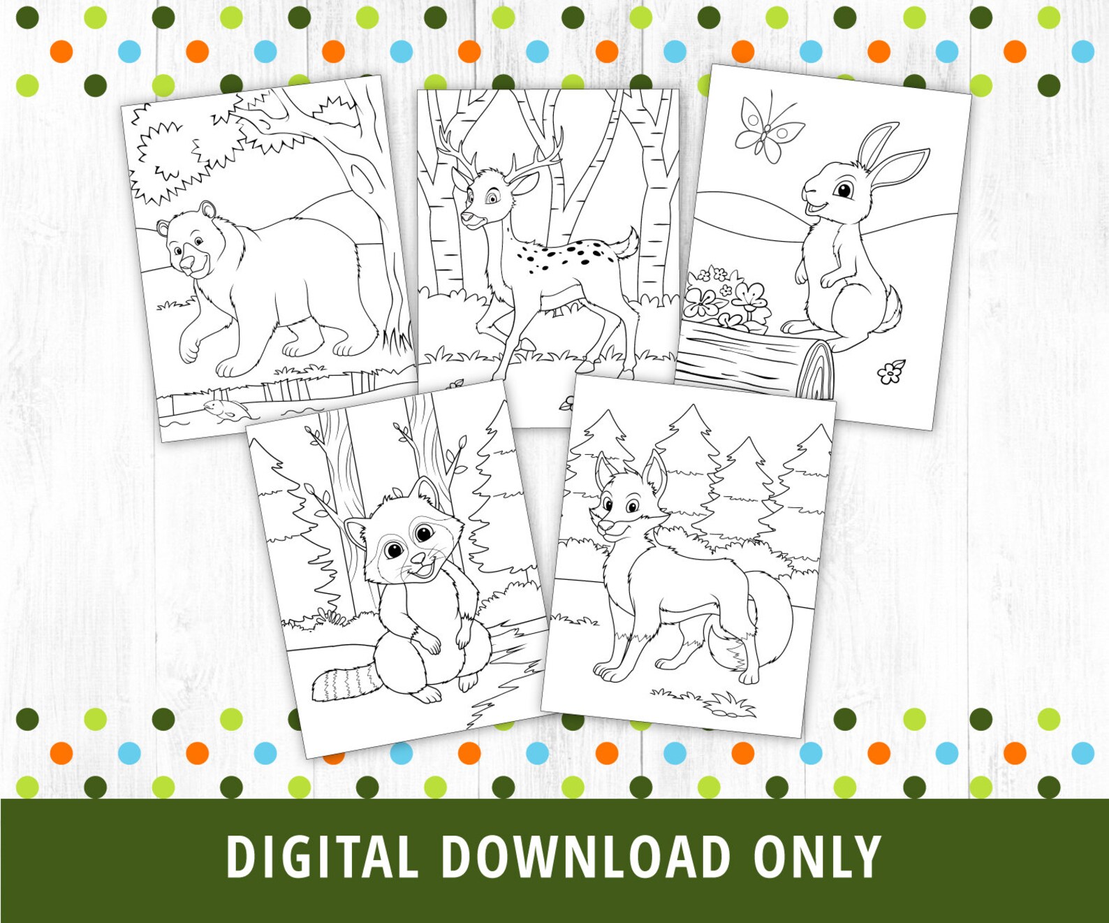 Woodland Forest Animals Coloring Pages, Woodland Animals Coloring Pages ...