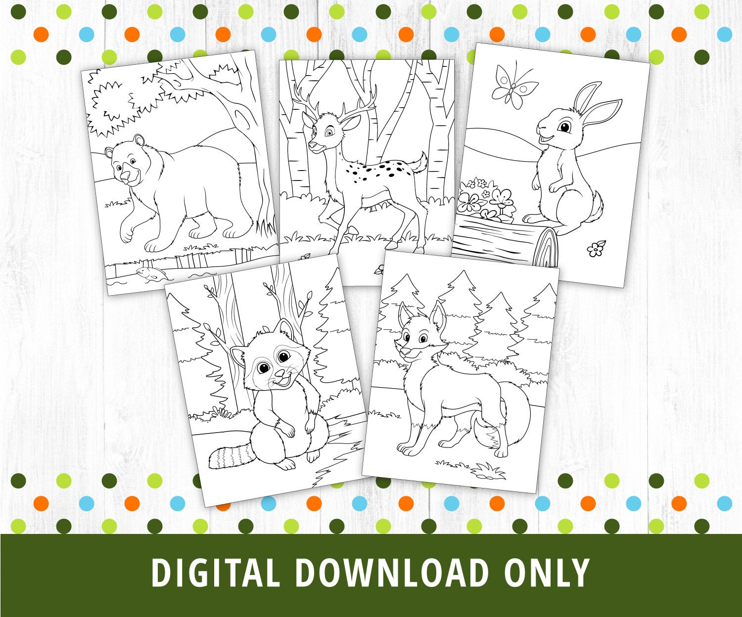 Woodland Forest Animals Coloring Pages, Woodland Animals Coloring Pages ...