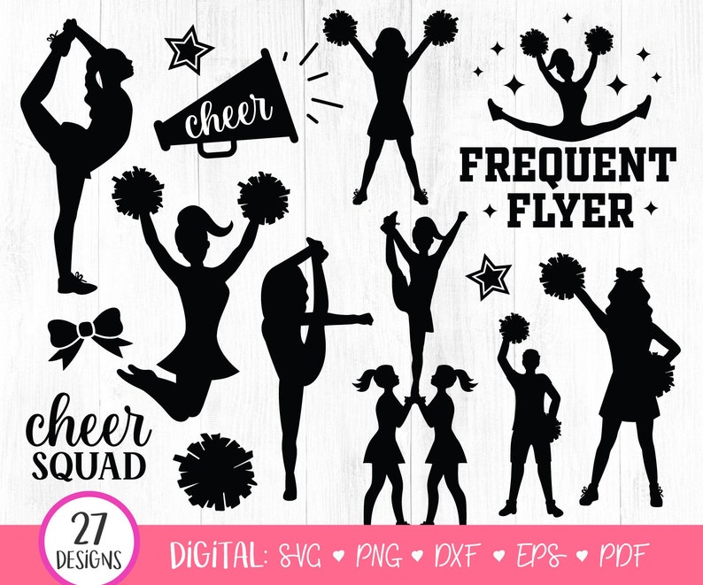 Cheer Svg Bundle, Cheerleading Svg, Cheerleader Svg, Cheerleading Quote ...