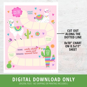 Printable Llama Reward Chart, Llama Reward Chart Kids, Llama Behavior ...