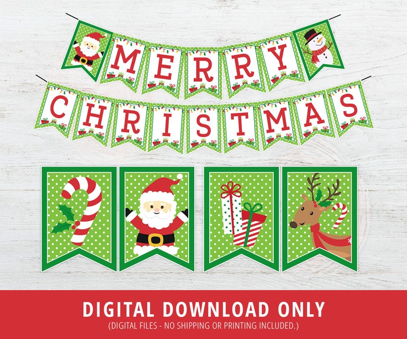 Christmas Banner, Christmas Birthday Banner, Party, Holiday Kids ...