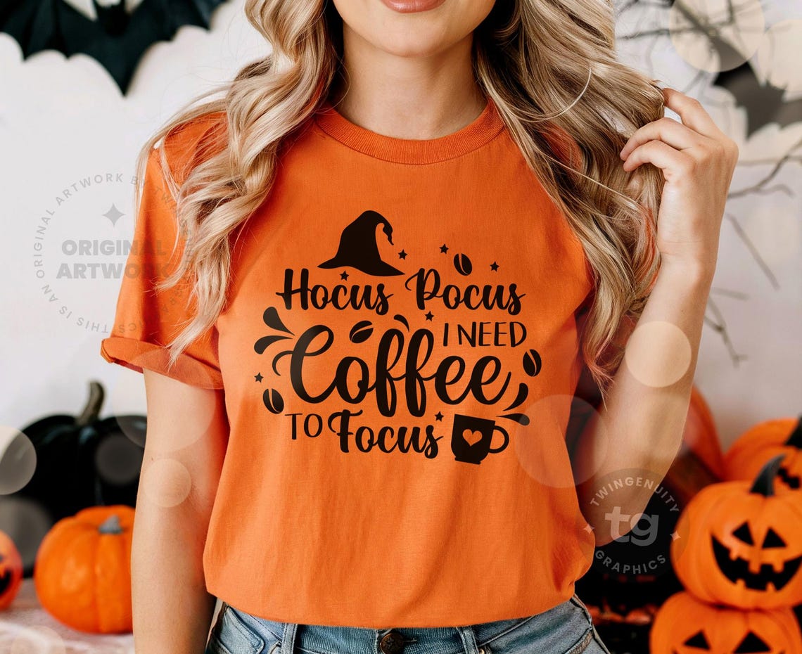 Hocus Pocus I Need Coffee to Focus SVG, Halloween Svg, Hocus Pocus ...