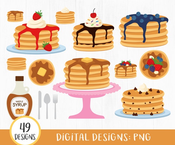 Pancake Clipart Pancakes Clipart Breakfast Clipart Syrup - Etsy Australia