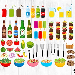128 BACKYARD BBQ Clipart, BBQ Clipart, Barbeque Clipart, Picnic Clipart ...