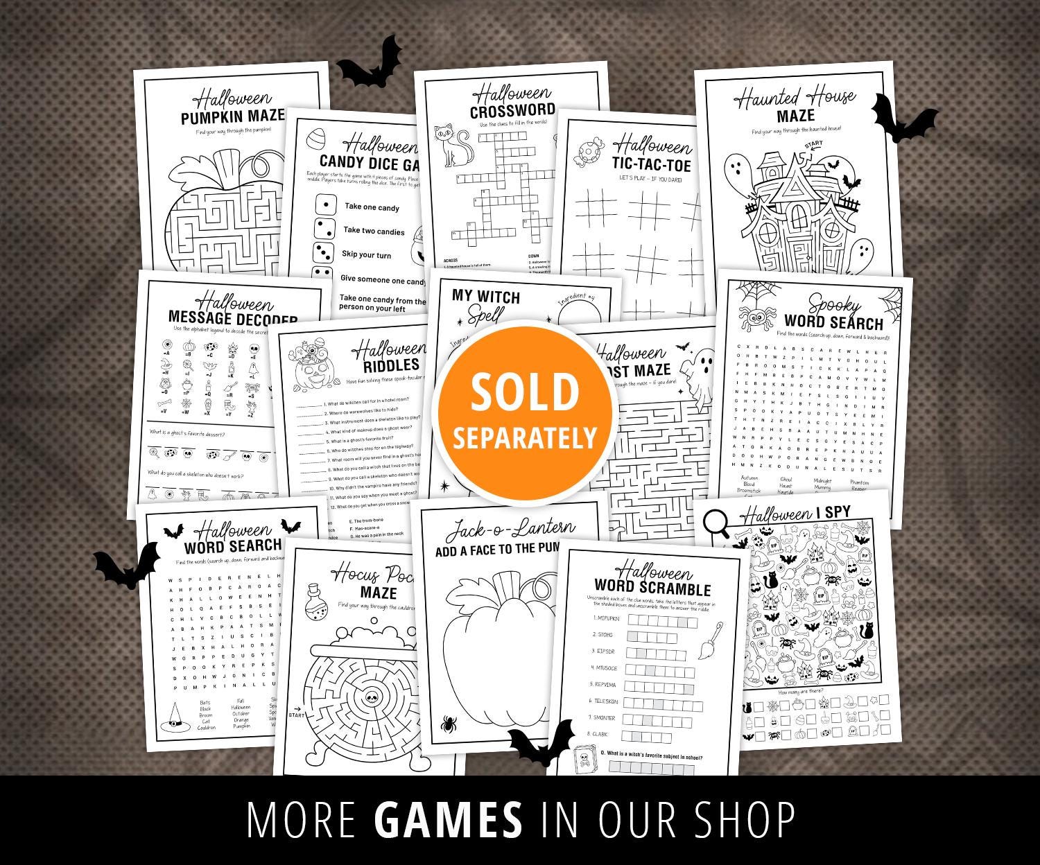 Halloween Word Search Printable, Halloween Printable Games, Halloween ...
