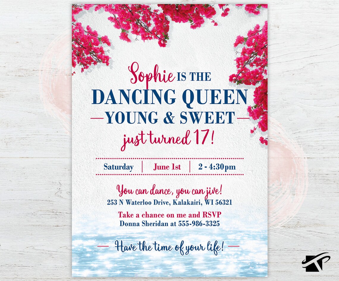 Mamma Mia Party Invitation Template Free