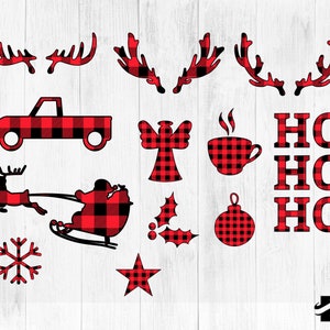 Buffalo Plaid Clipart, Christmas Lumberjack Clipart, Christmas Buffalo ...