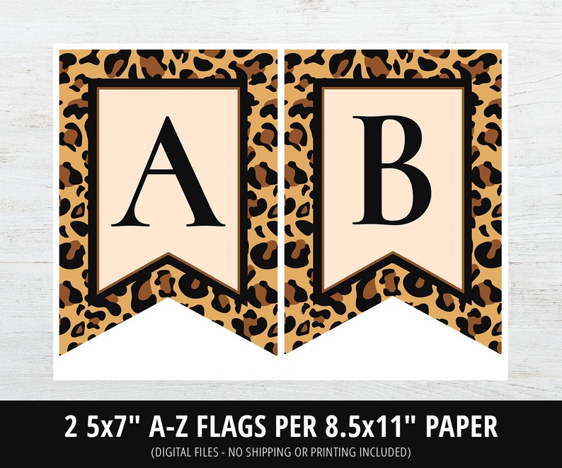 Leopard, Cheetah Print Banner, Leopard Print Banner, Cheetah Birthday ...