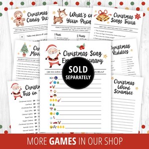 Christmas Riddles Game Printable, Christmas Party Game Kids, Christmas ...