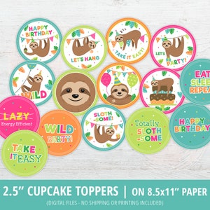 Sloth Birthday Decorations, Sloth Party Package, Sloth Theme, Sloth ...