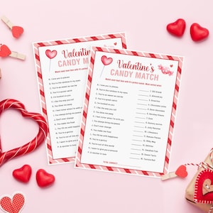 Valentine's Day Candy Match Game, Valentine's Candy Quiz Game ...