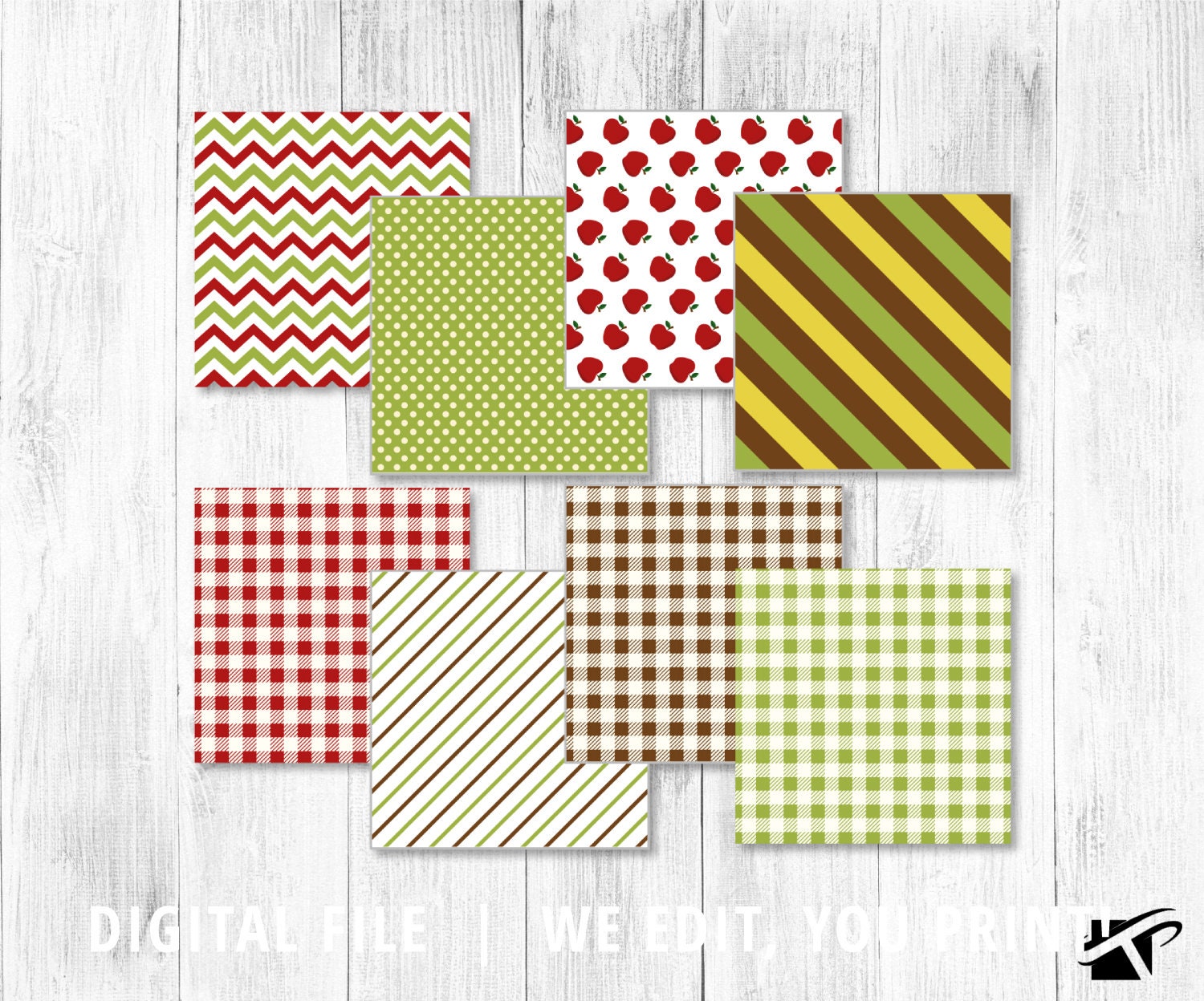 Apple Clipart, Digital Apples, Apple Graphics, Autumn Clipart, Fall ...