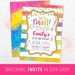 Art Painting Party Signs, Paint Signs, Art Welcome Sign, Art Birthday ...