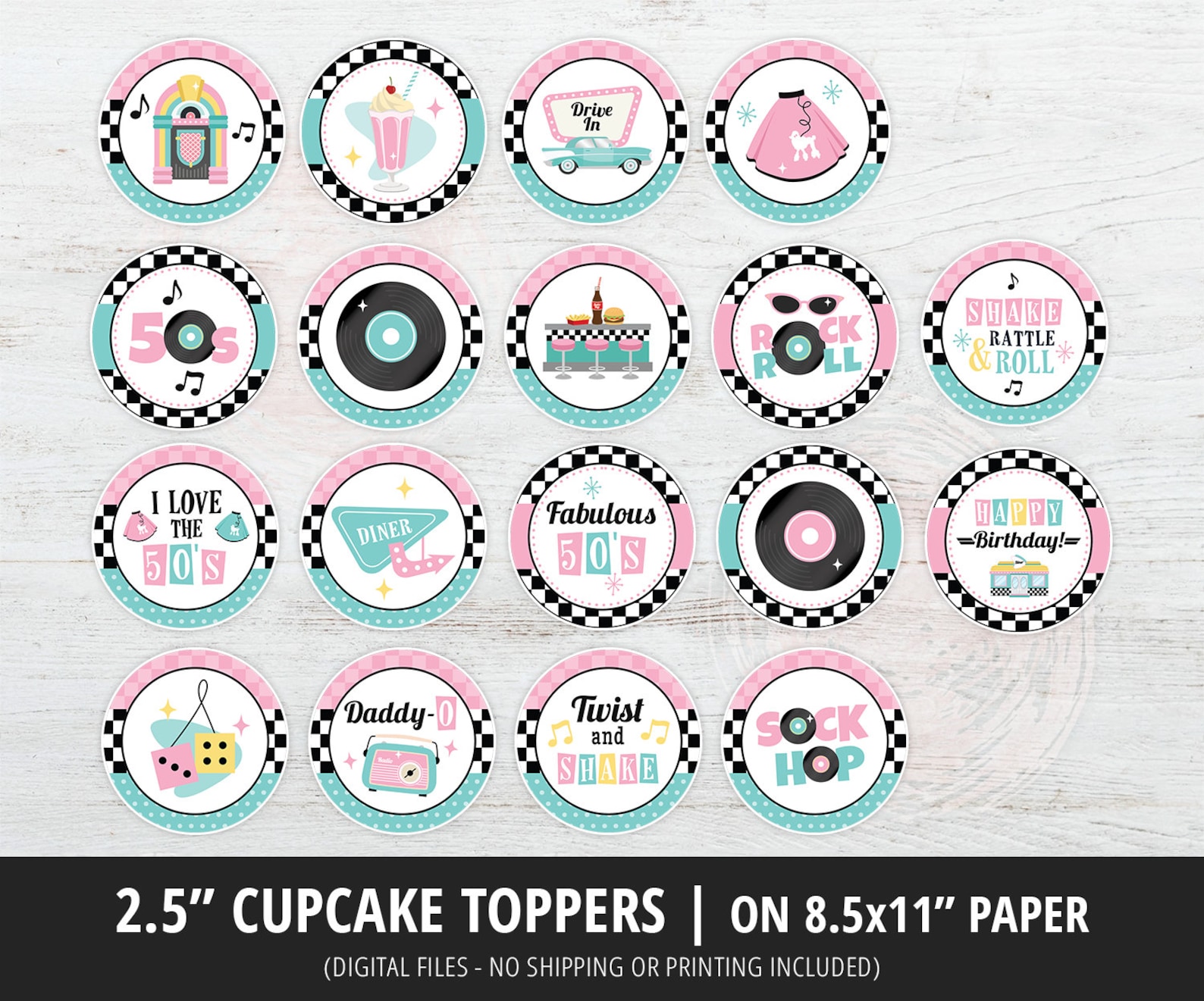 50s Birthday Party Decorations, 50s Retro Party Decor, 50s Sock Hop ...