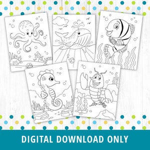 Under the Sea Coloring Pages Printable, Ocean Coloring Pages, Sea ...
