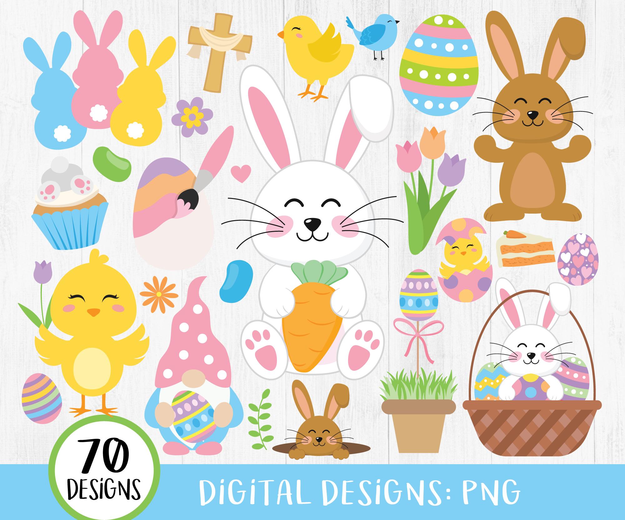 Easter Clipart, Easter Clipart Bundle, Bunny Clipart, Easter Chicks ...