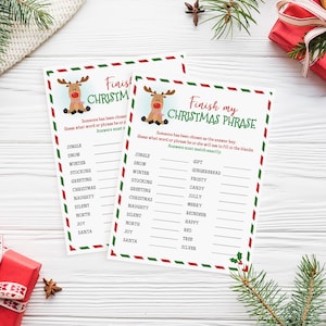 Christmas Phrase Game, Finish the Christmas Phrase, Christmas Party ...