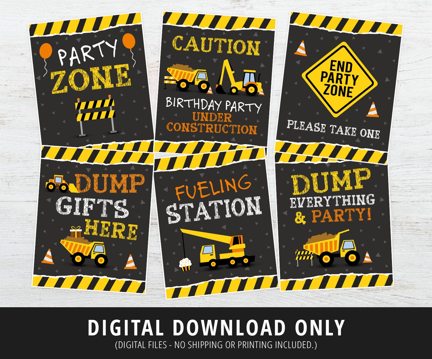 Construction Birthday Signs, Construction Party Signs, Construction ...